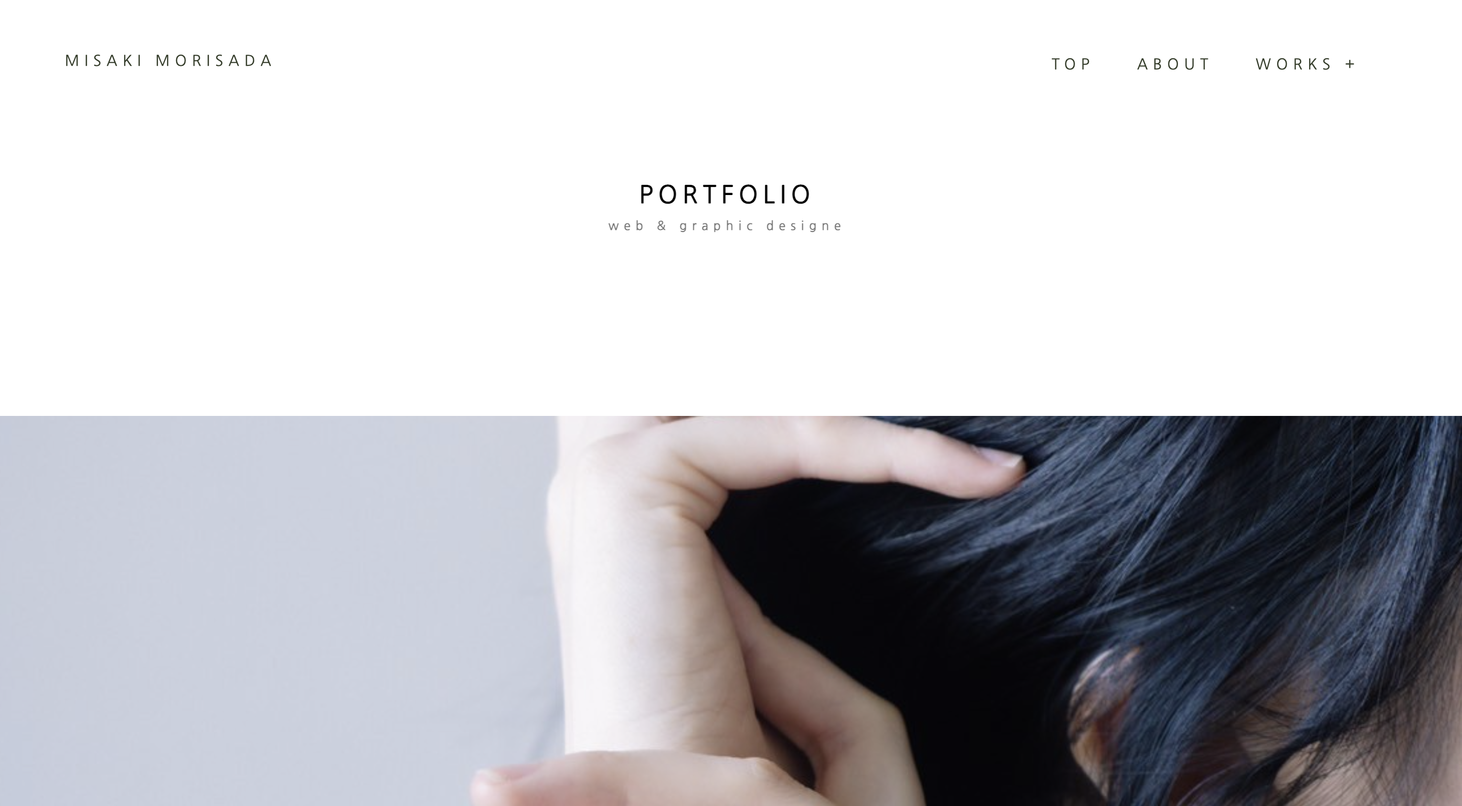 MISAKI MORISADA Web Designe PORTFOLIO / Website 3